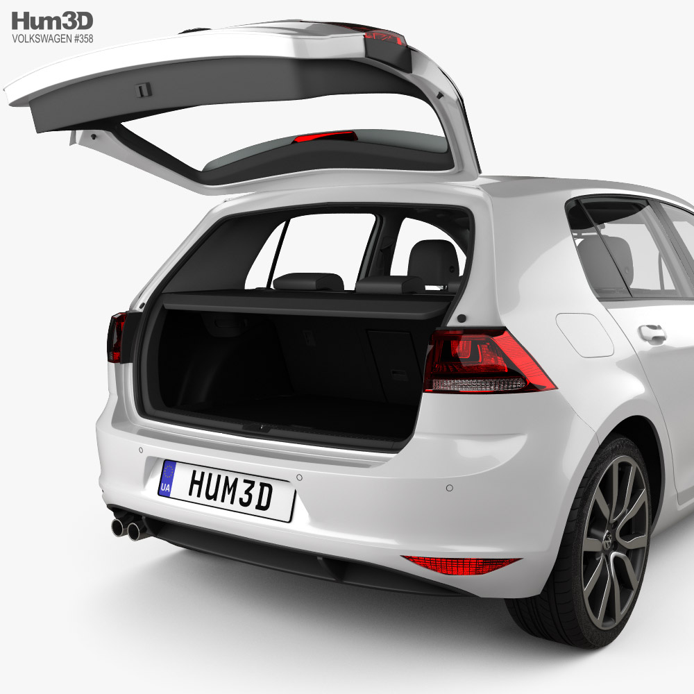 Volkswagen Golf GTE hatchback 5-door with HQ interior 2019 3D model ...