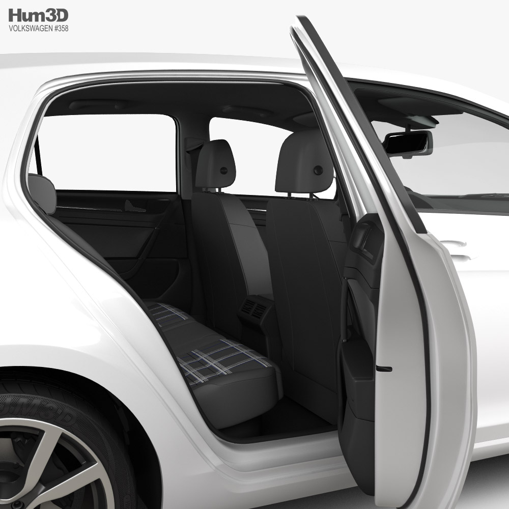 Volkswagen Golf GTE hatchback 5-door with HQ interior 2019 3D model ...