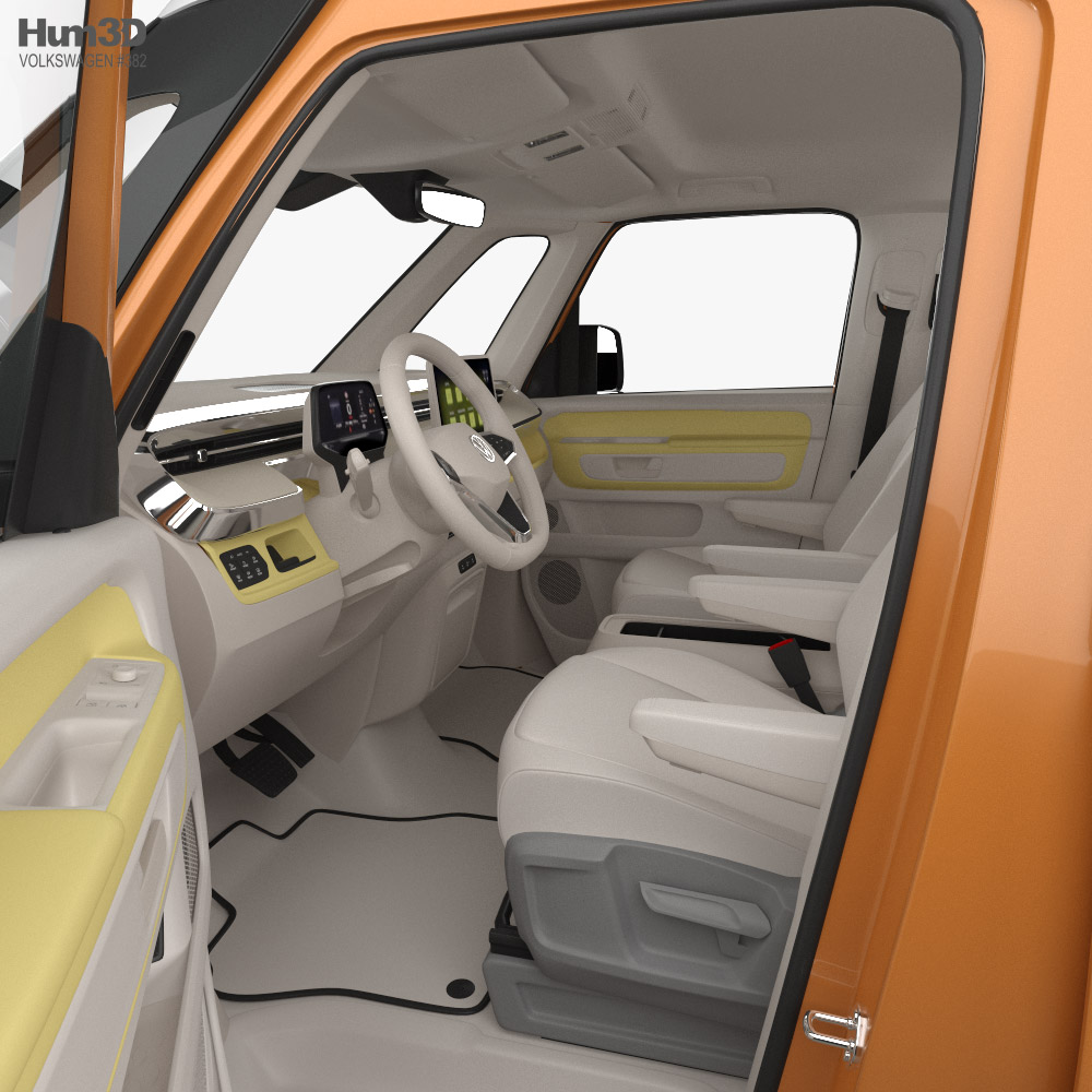 Volkswagen ID Buzz with HQ interior 2025 3D model - Download Van on ...