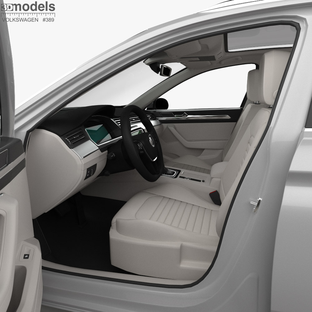 Volkswagen Passat variant with HQ interior and Engine 2018 3D model ...