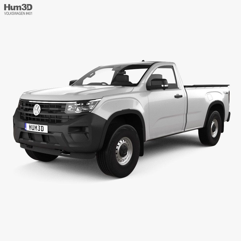 Volkswagen Amarok Single Cab 2025 3D model - Download Pickup on ...
