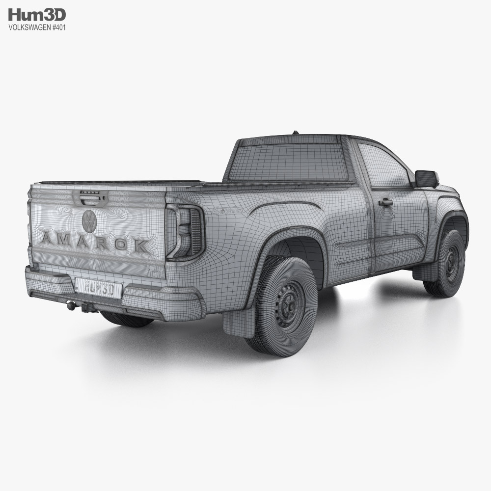 Volkswagen Amarok Single Cab 2025 3D model - Download Pickup on ...