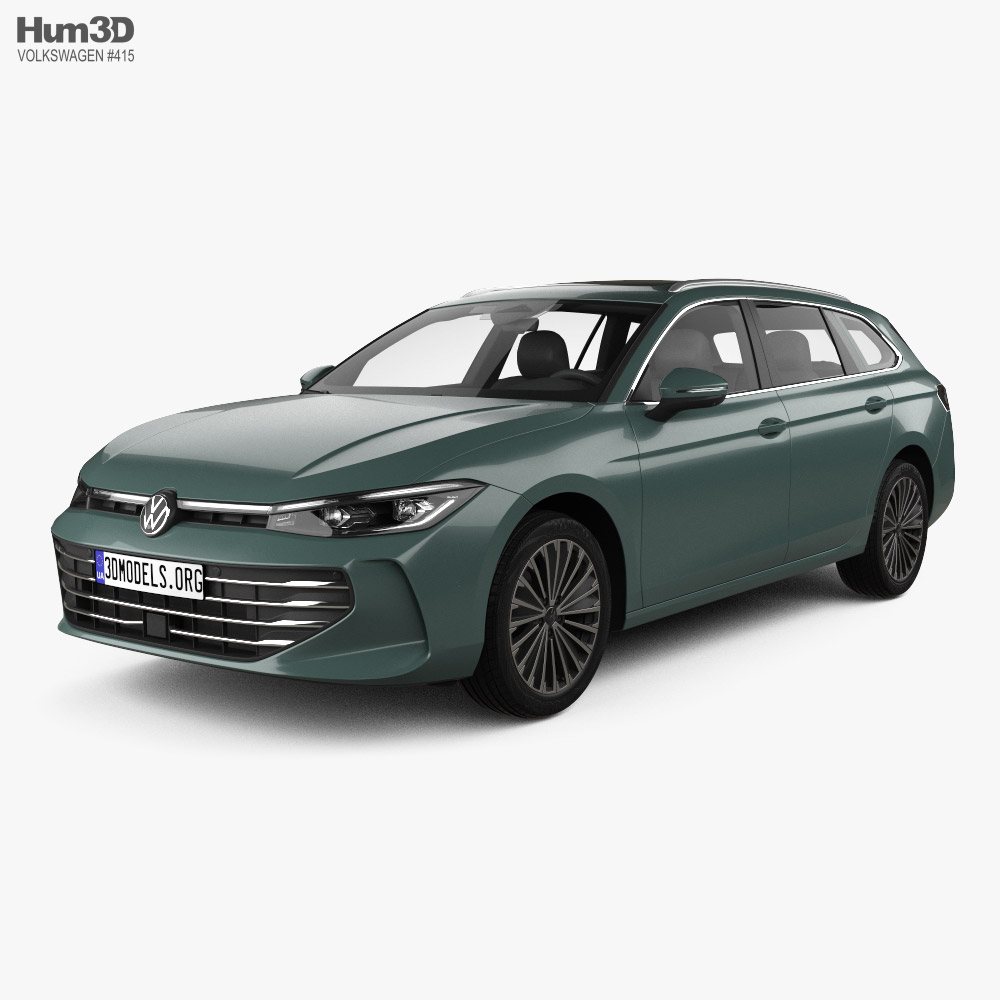 Volkswagen Passat variant 2025 3D model - Download Wagon car on ...