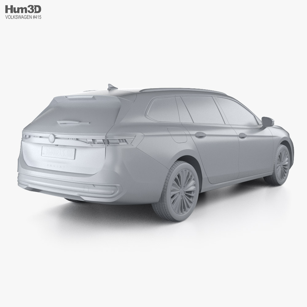 Volkswagen Passat variant 2025 3D model - Download Wagon car on ...