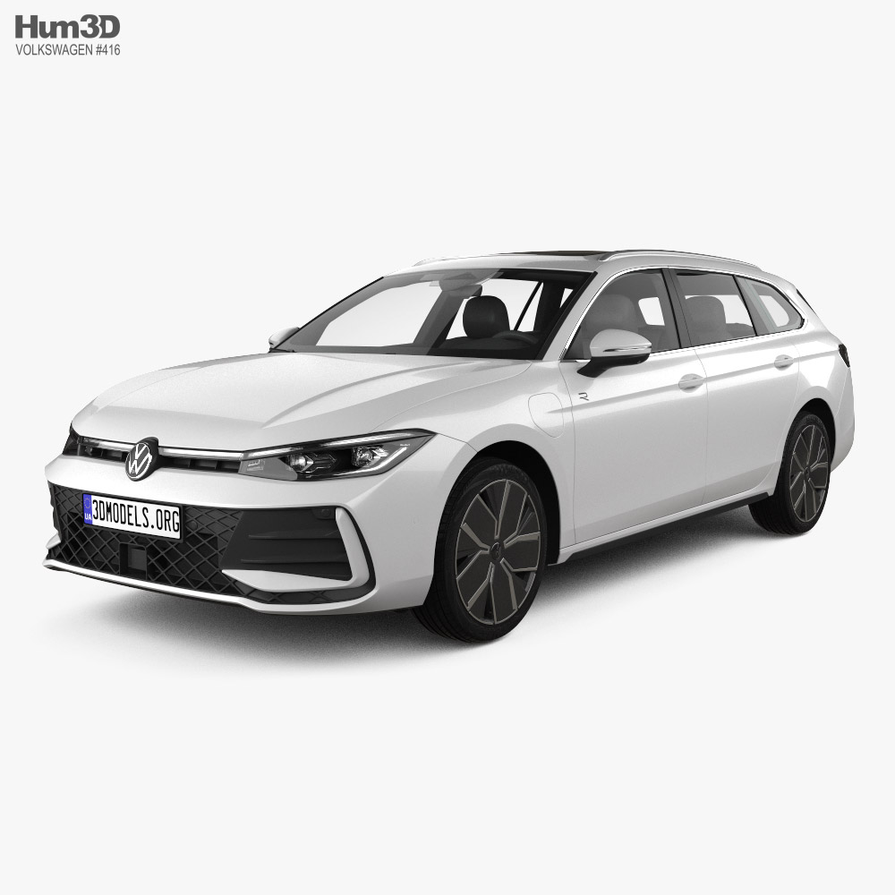 Volkswagen Passat variant eHybrid R-Line 2025 3D model - Download Wagon ...