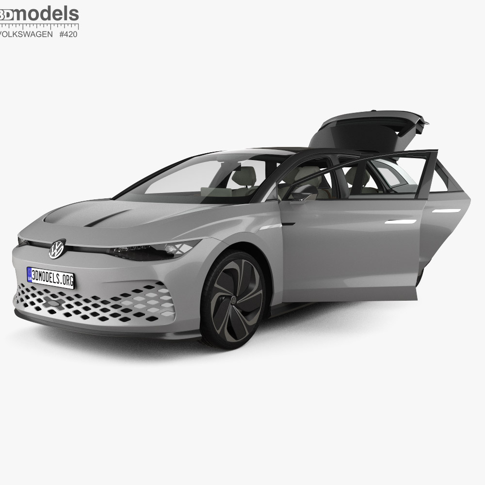 Volkswagen ID Space Vizzion with HQ interior 2022 3D model - Download ...