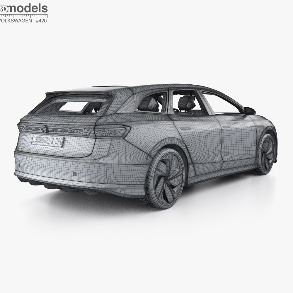 Volkswagen ID Space Vizzion 带内饰 2022 3D模型 - 下载 Sports car on 3DModels.org