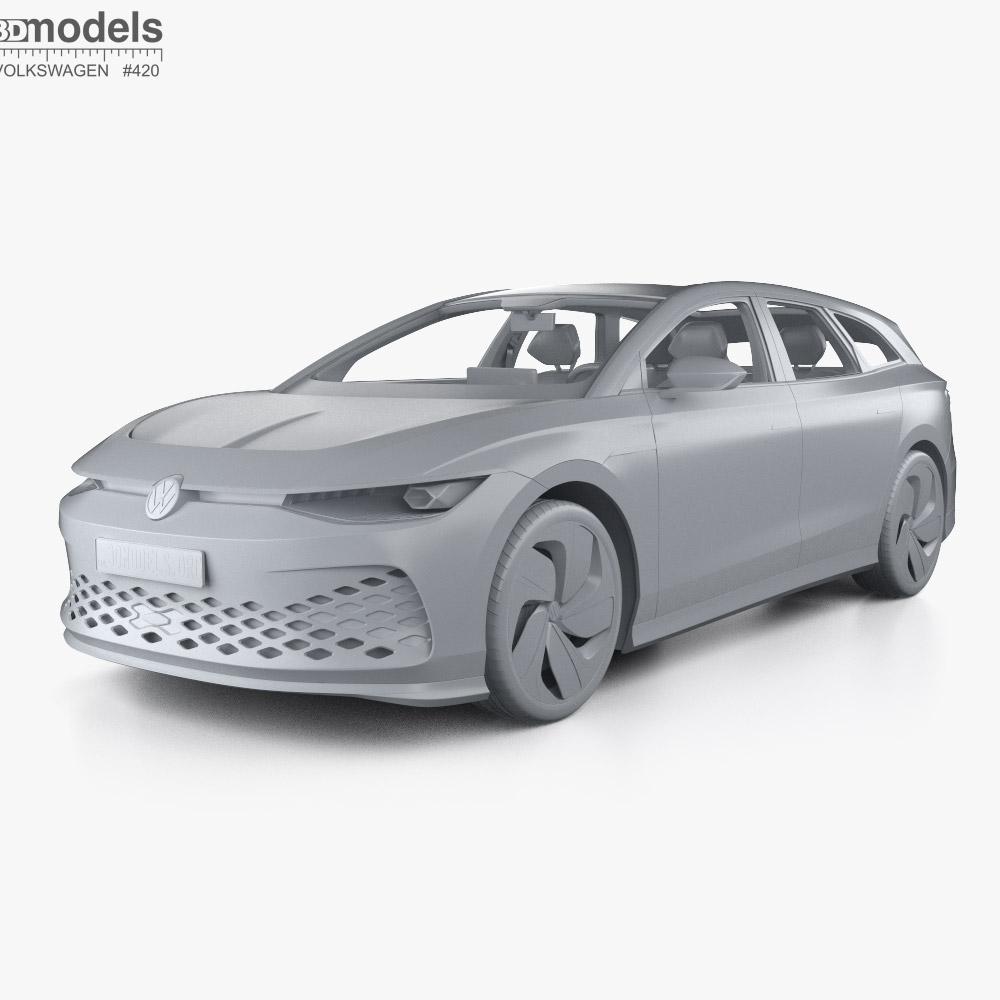 Volkswagen ID Space Vizzion 带内饰 2022 3D模型 - 下载 Sports car on 3DModels.org
