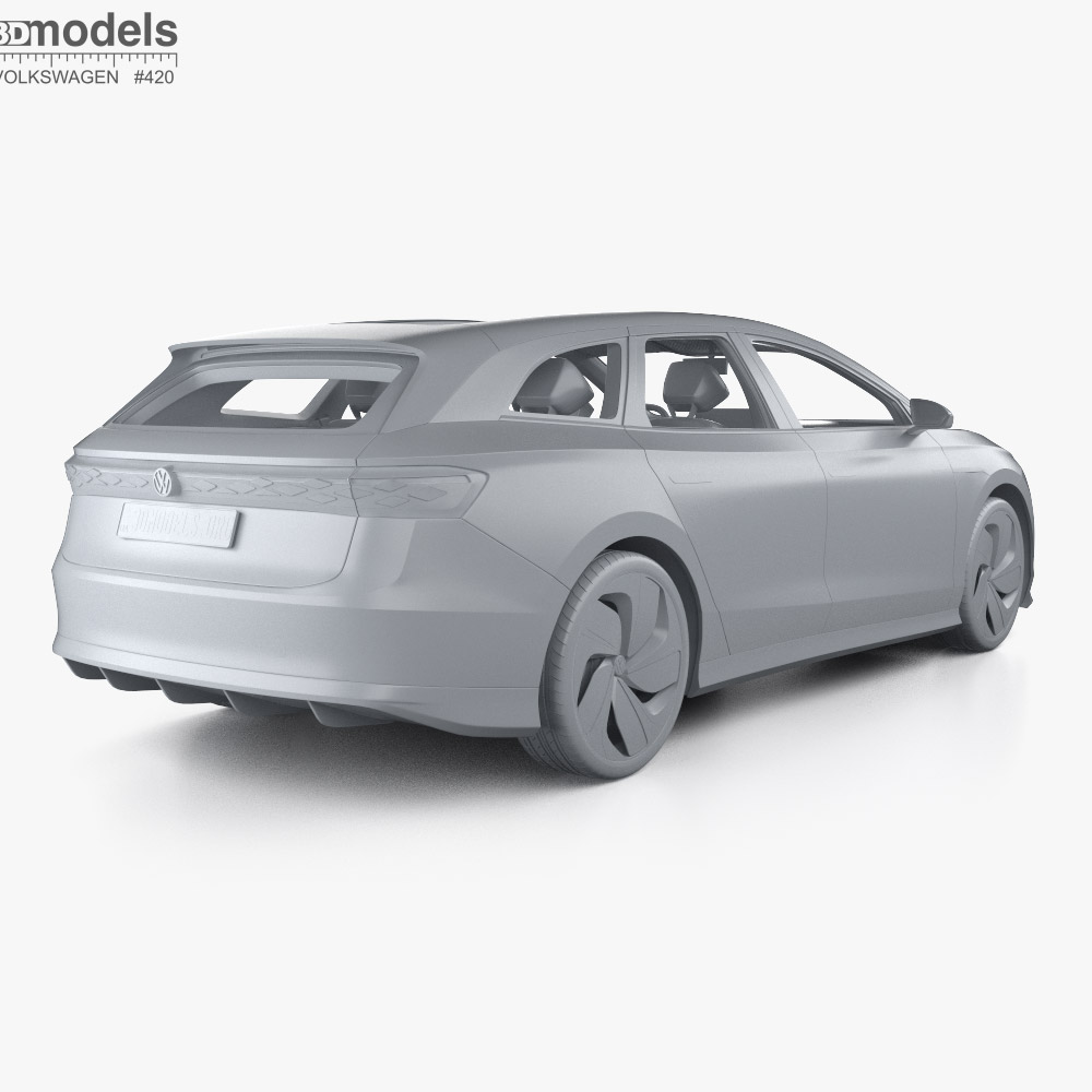 Volkswagen ID Space Vizzion 带内饰 2022 3D模型 - 下载 Sports car on 3DModels.org