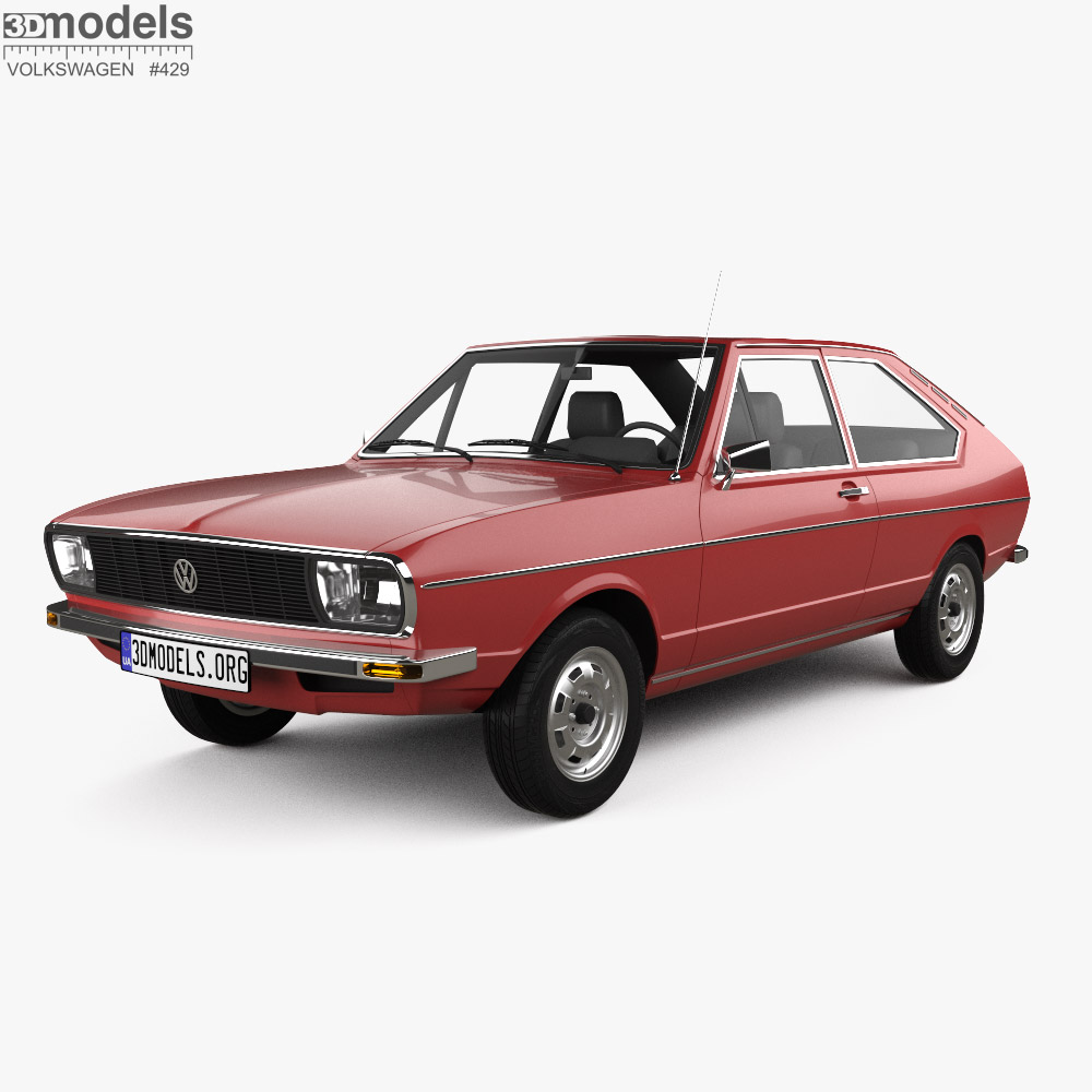 Volkswagen Passat 3-door 1976 3D model - Download Hatchback on 3DModels.org