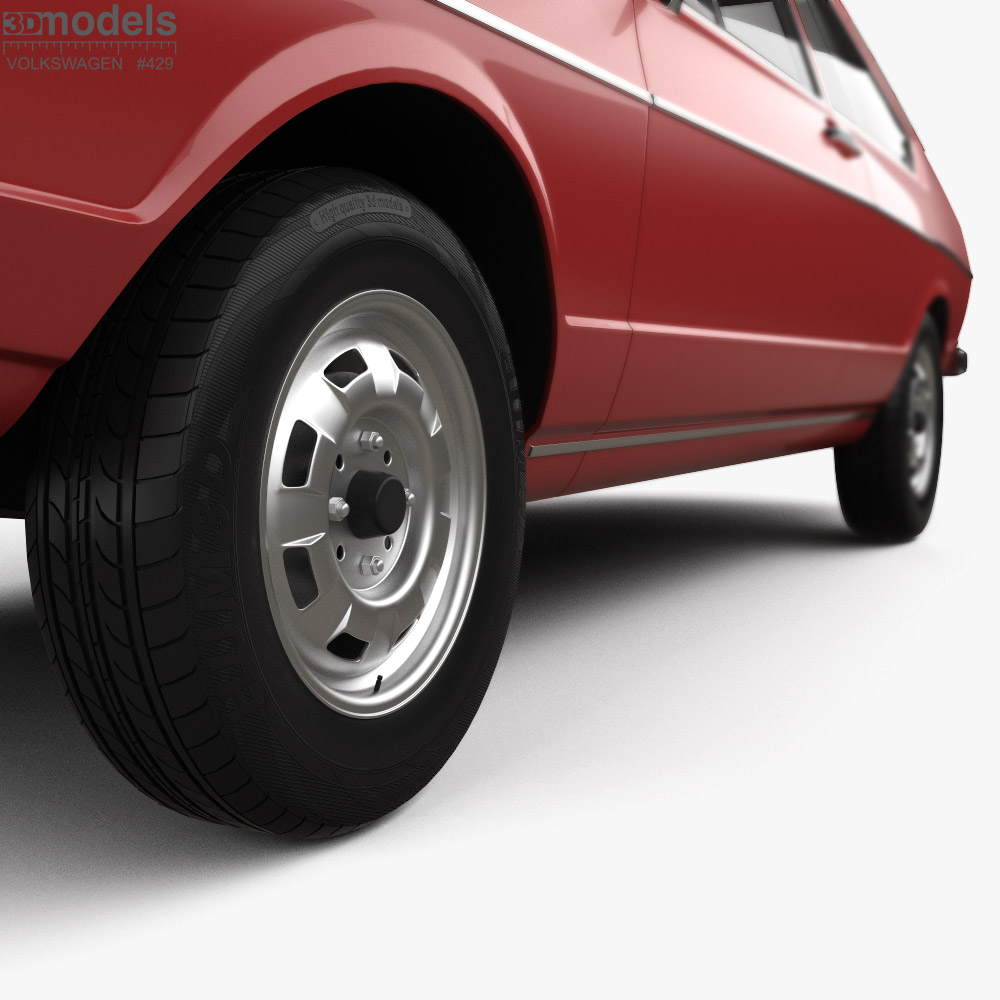 Volkswagen Passat 3-door 1976 3D model - Download Hatchback on 3DModels.org