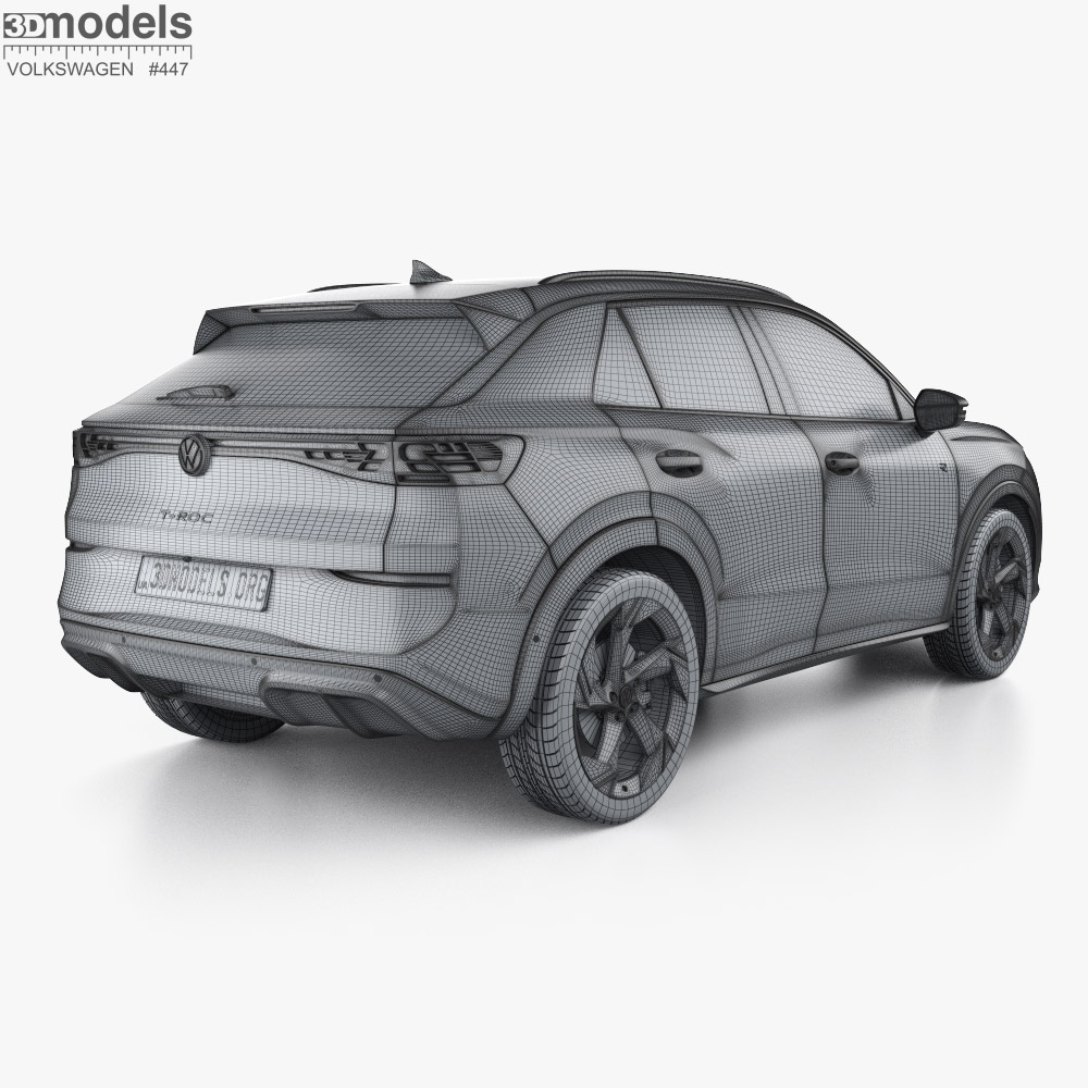 Volkswagen T-Roc R-Line 2025 3D model - Download Crossover SUV on ...