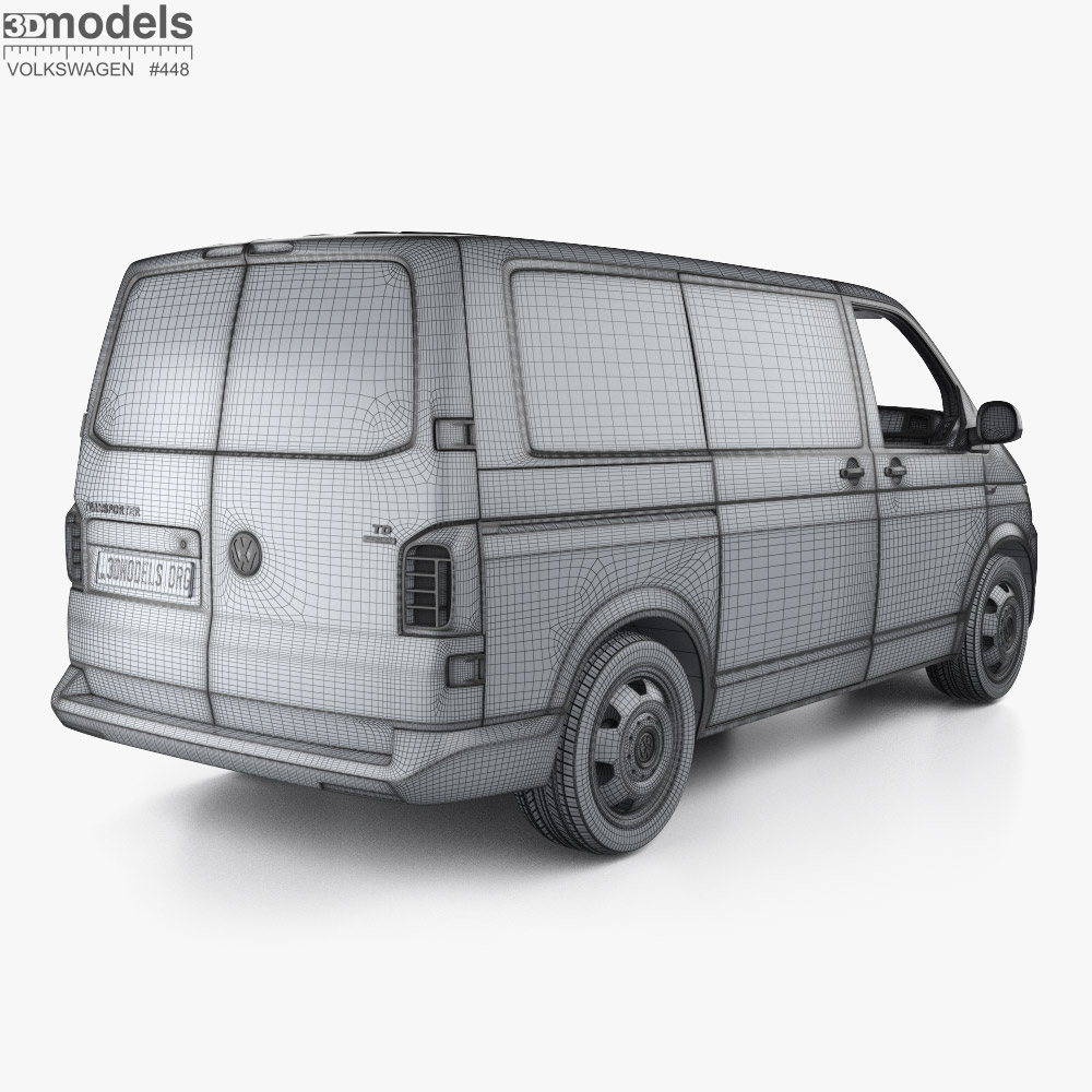 Volkswagen Transporter Panel Van with HQ interior 2016 3D model ...