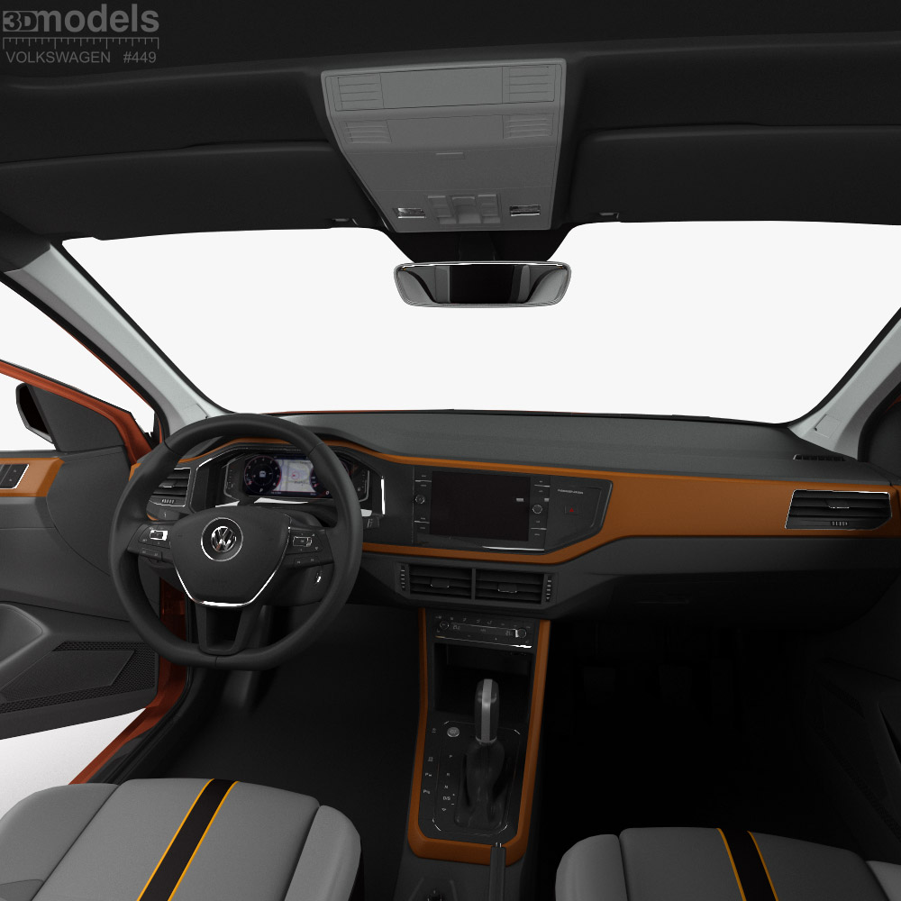 Volkswagen Polo R-Line 5-door with HQ interior 2017 3D model - Download ...