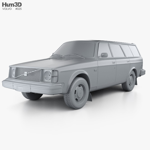 Volvo 245 wagon 1993 3D model - Download Wagon car on 3DModels.org