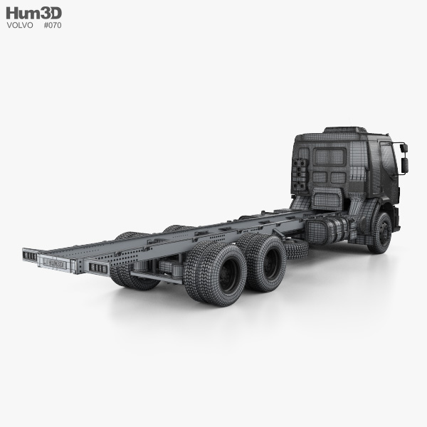 Volvo VM 270 Chassis Truck 3-axle 2017 3D model - Download Truck on ...