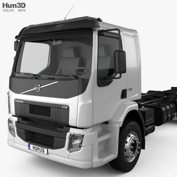 Volvo VM 270 Chassis Truck 3-axle 2017 3D model - Download Truck on ...