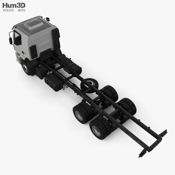 Volvo VM 270 Chassis Truck 3-axle 2017 3D model - Download Truck on ...