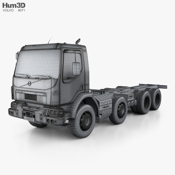 Volvo VM 270 섀시 트럭 4축 2017 3D 모델 - 다운로드 트럭 on 3DModels.org
