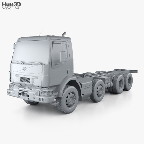 Volvo VM 270 섀시 트럭 4축 2017 3D 모델 - 다운로드 트럭 on 3DModels.org