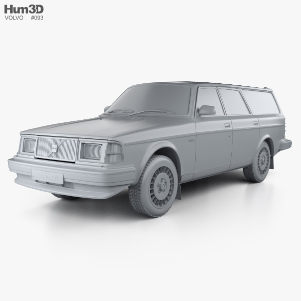 Volvo 245 1984 3D model - Download Wagon car on 3DModels.org
