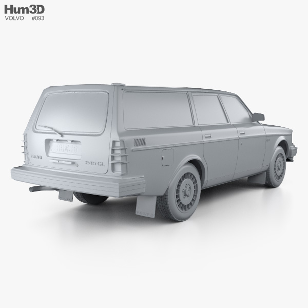 Volvo 245 1984 3D model - Download Wagon car on 3DModels.org