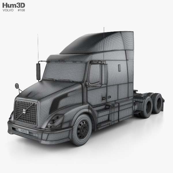 Volvo VNL (630) Tractor Truck 2014 3D model - Download Truck on ...