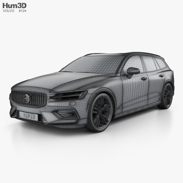 Volvo V60 T6 Inscription 2021 3D model - Download Wagon car on 3DModels.org