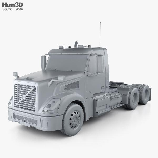Volvo VNL VT64T 800 Day Cab Tractor Truck 2014 3D model - Download ...