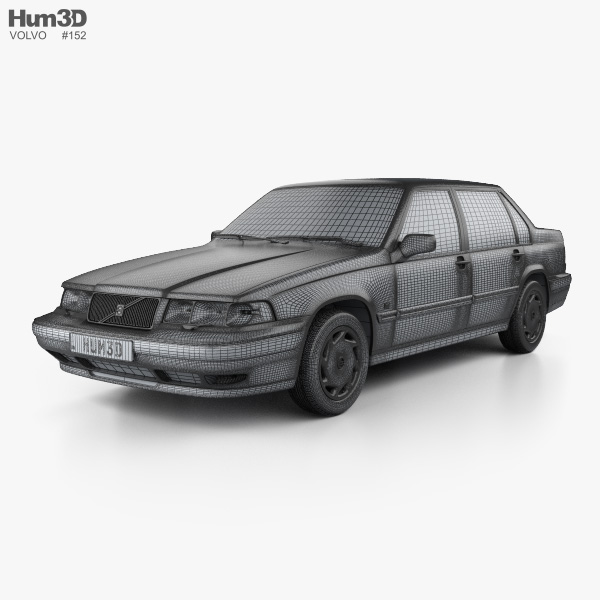 Volvo 960 sedan 1998 3D model - Download Sedan on 3DModels.org