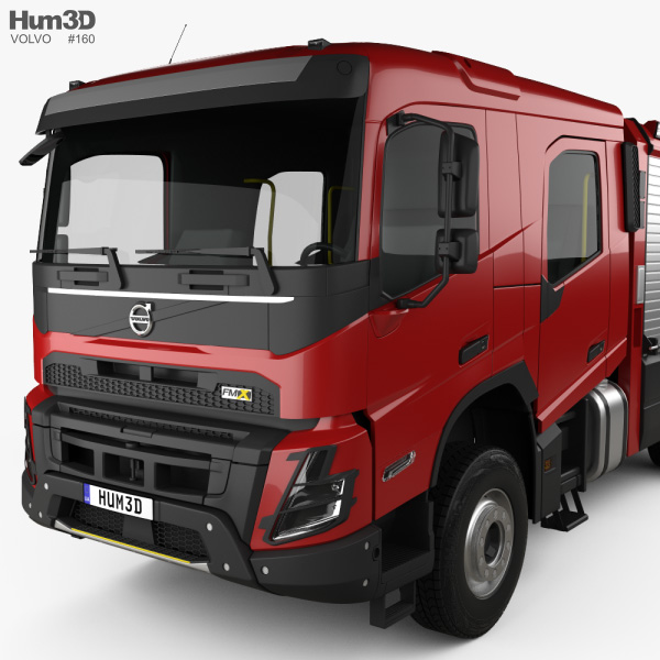 Volvo FMX Crew Cab 消防车 2023 3D模型 - 下载 货车 on 3DModels.org