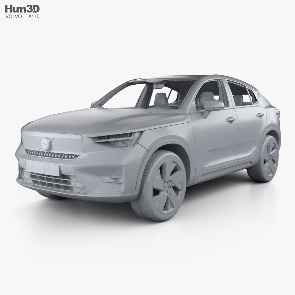 Volvo C40 Recharge with HQ interior 2024 3D model - Download Crossover ...