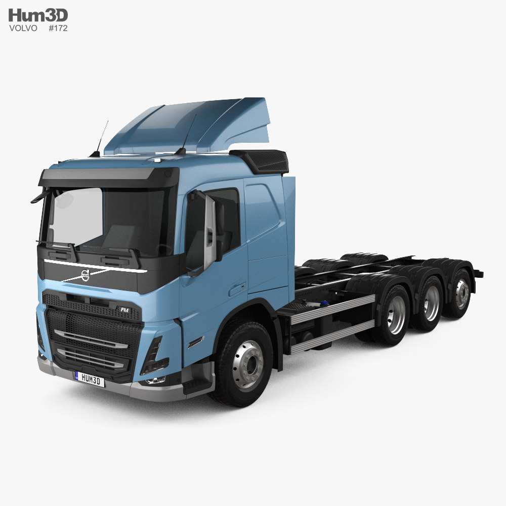 Volvo FM Chassis Truck 4-axle 2023 3D model - Download Truck on ...