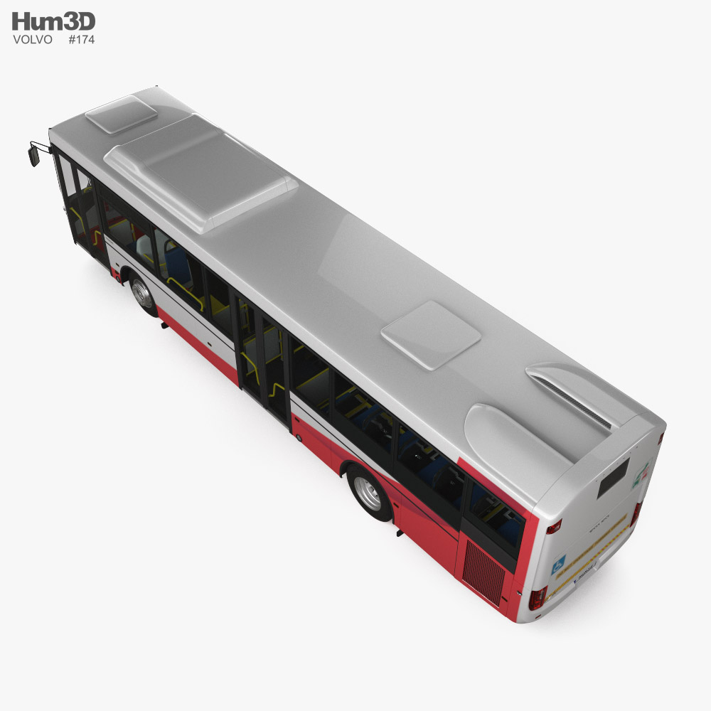 Volvo B7RLE Bus con interior y motor 2018 Modelo 3D - Descargar Autobús ...
