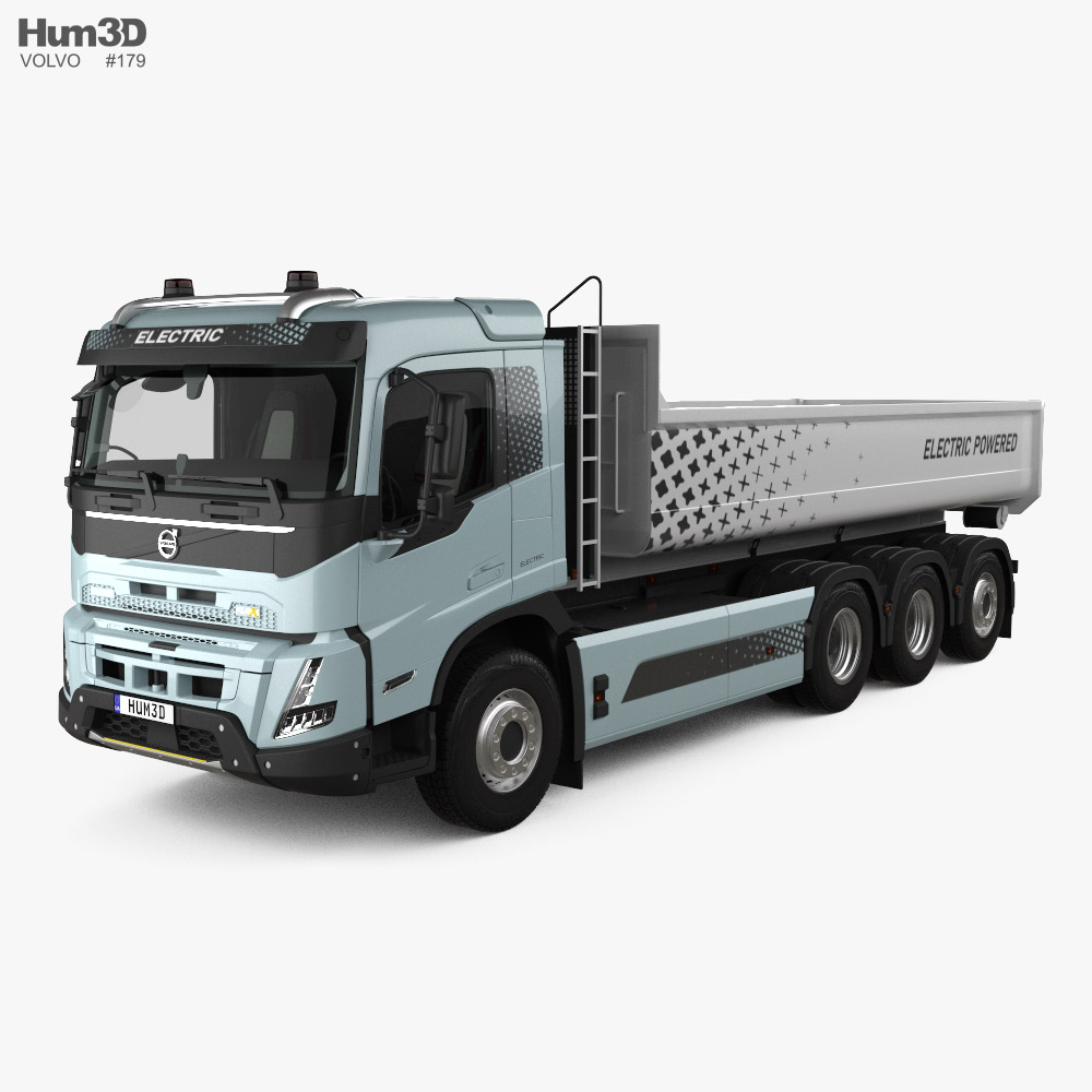 Volvo FMX Electric Tipper Truck with HQ interior 2023 3D model ...