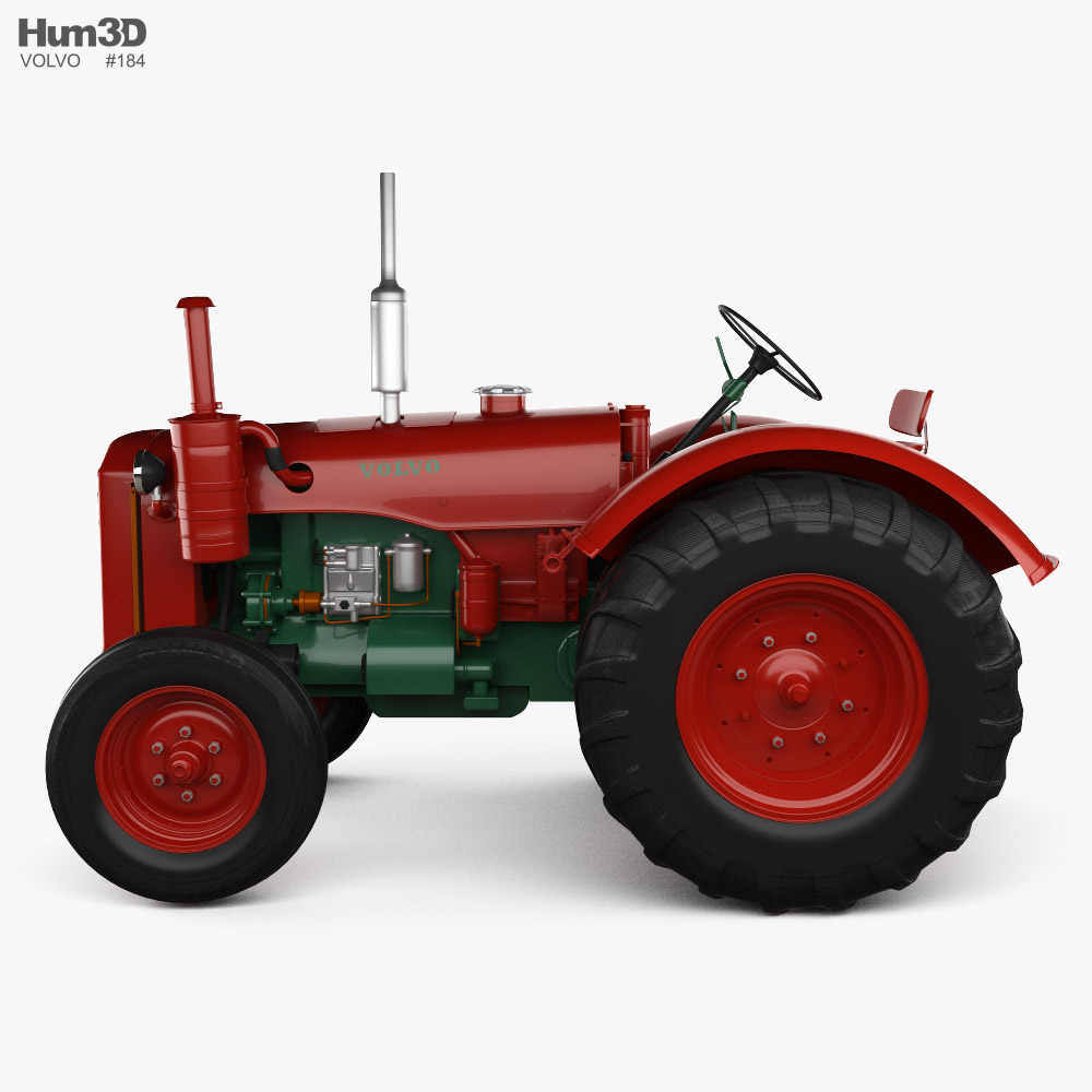 Volvo T43 Tractor 1949 3D model - Download Tractor on 3DModels.org