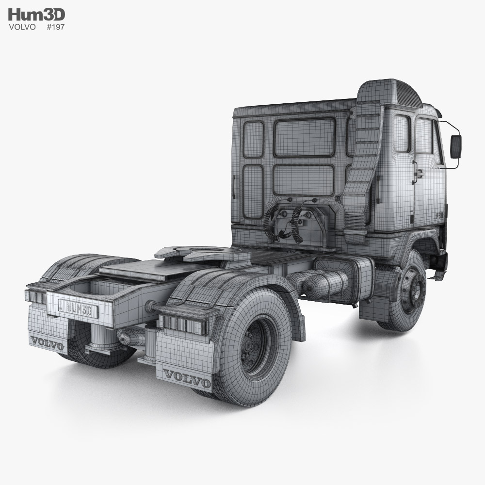 Volvo F88 Tractor Truck 1968 3D model - Download Truck on 3DModels.org