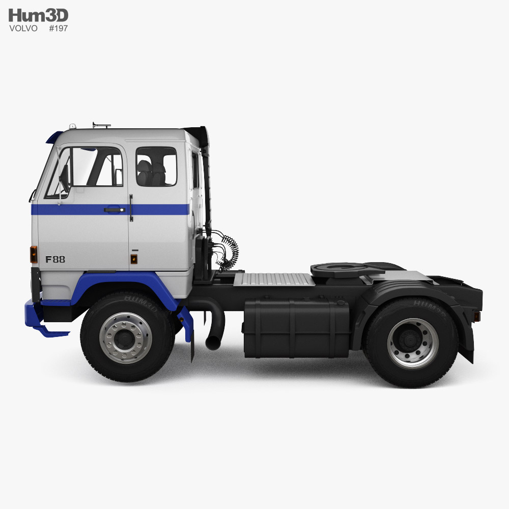 Volvo F88 Tractor Truck 1968 3D model - Download Truck on 3DModels.org