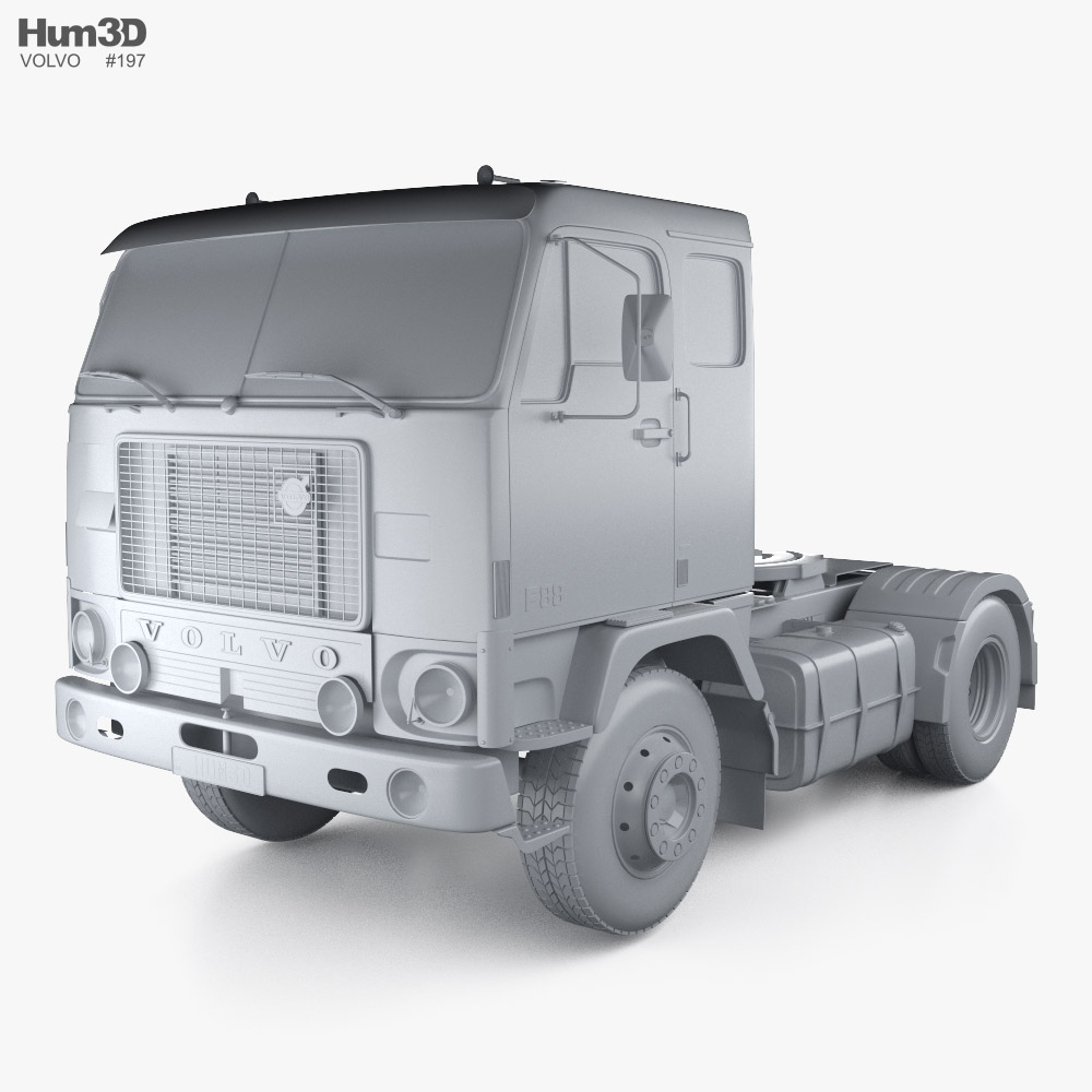 Volvo F88 Tractor Truck 1968 3D model - Download Truck on 3DModels.org