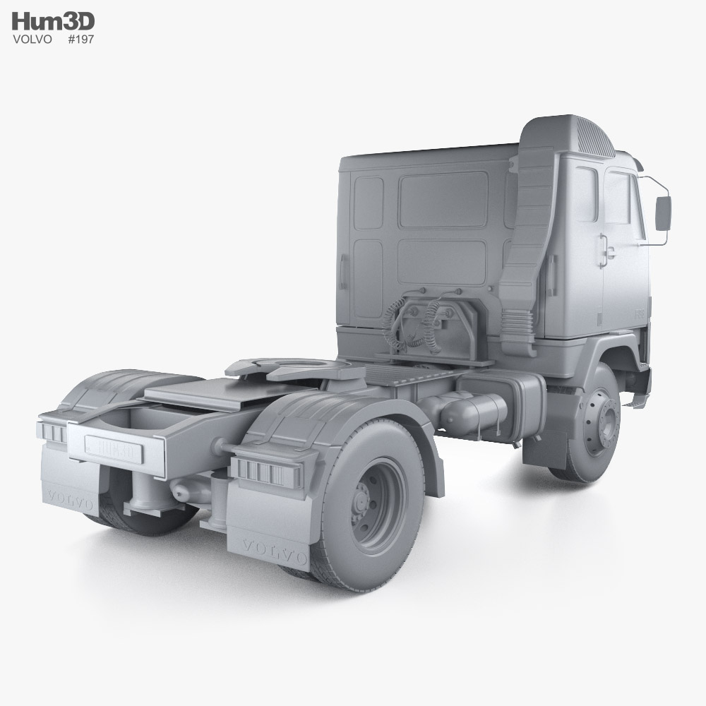 Volvo F88 Tractor Truck 1968 3D model - Download Truck on 3DModels.org