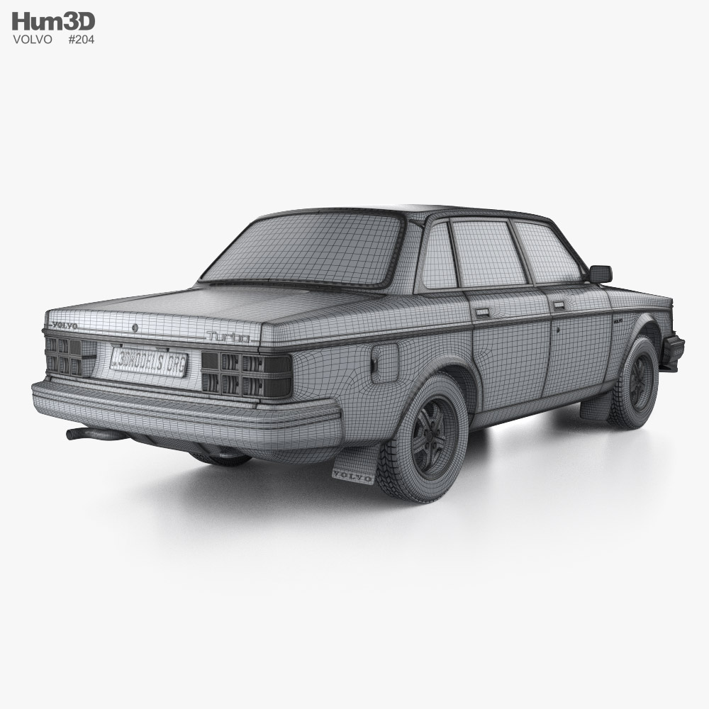 Volvo 240 Turbo 1987 3D model - Download Sedan on 3DModels.org