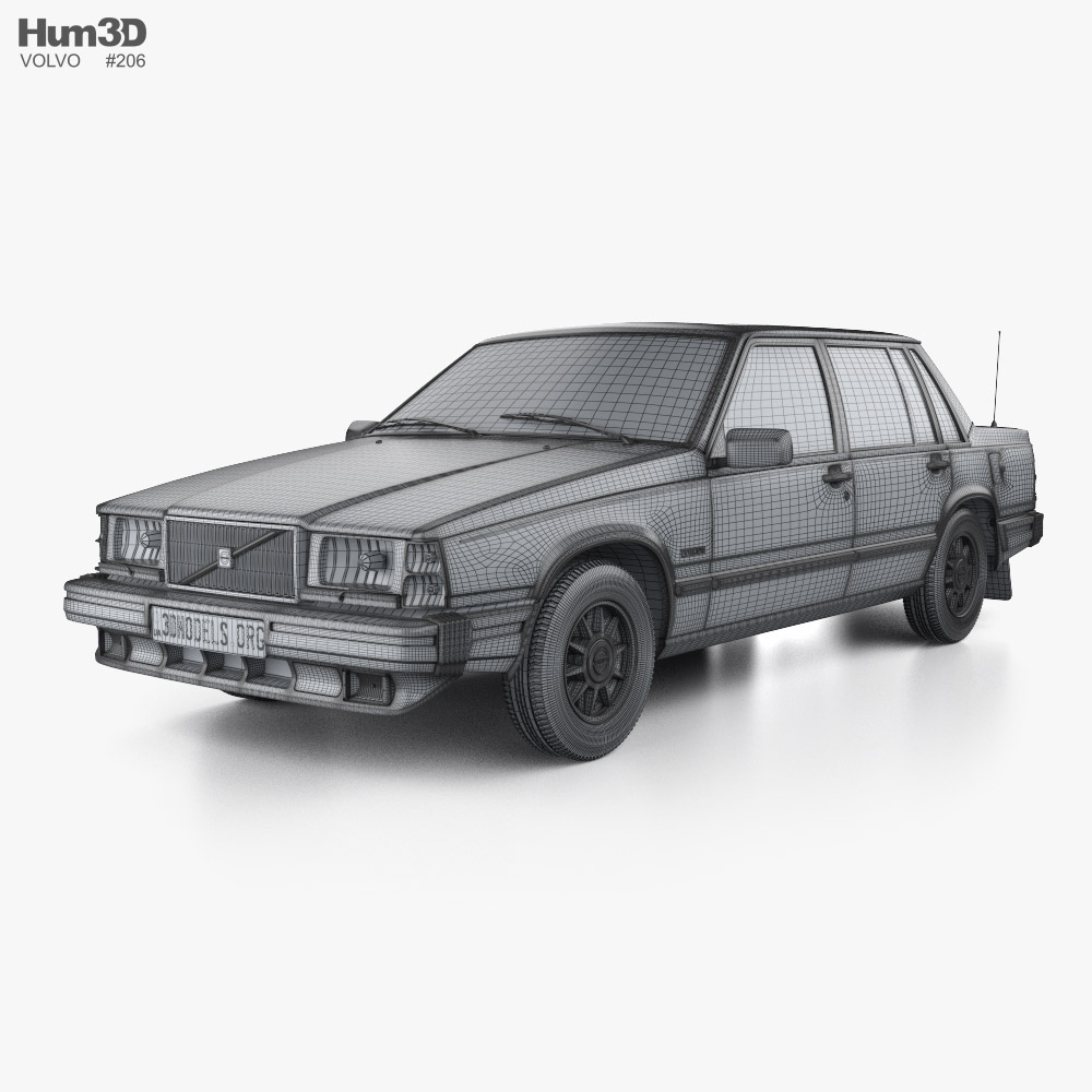 Volvo 760 GLE 1985 3D model - Download Sedan on 3DModels.org