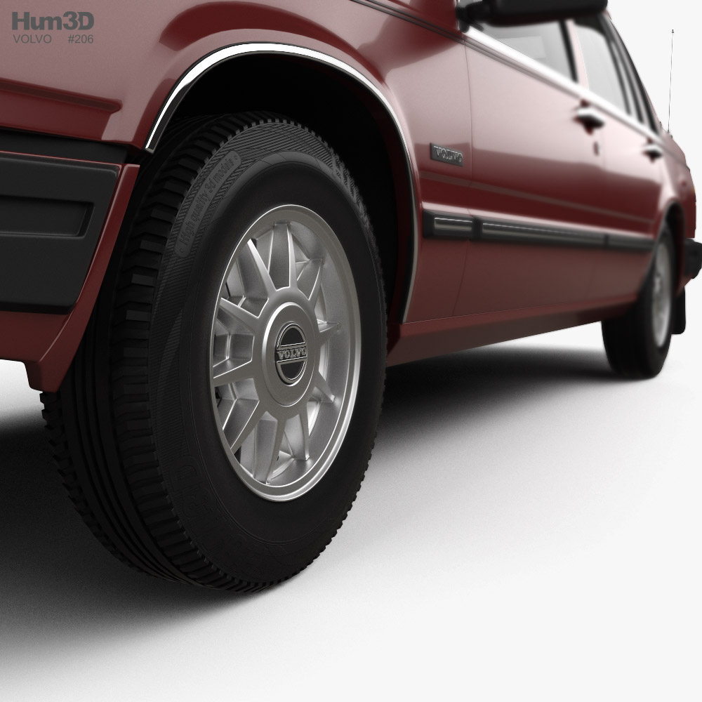 Volvo 760 GLE 1985 3D model - Download Sedan on 3DModels.org