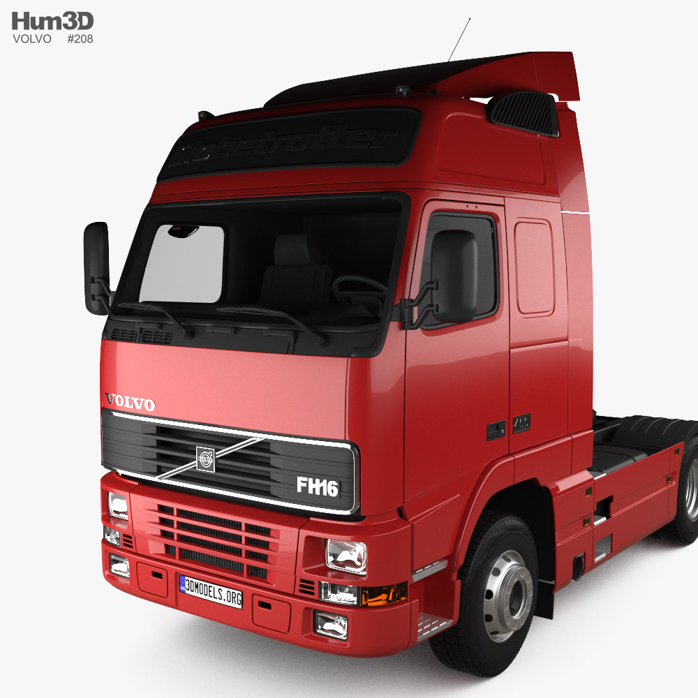 Volvo FH 16 Globetrotter Cab Tractor Truck 1996 3D model - Download ...