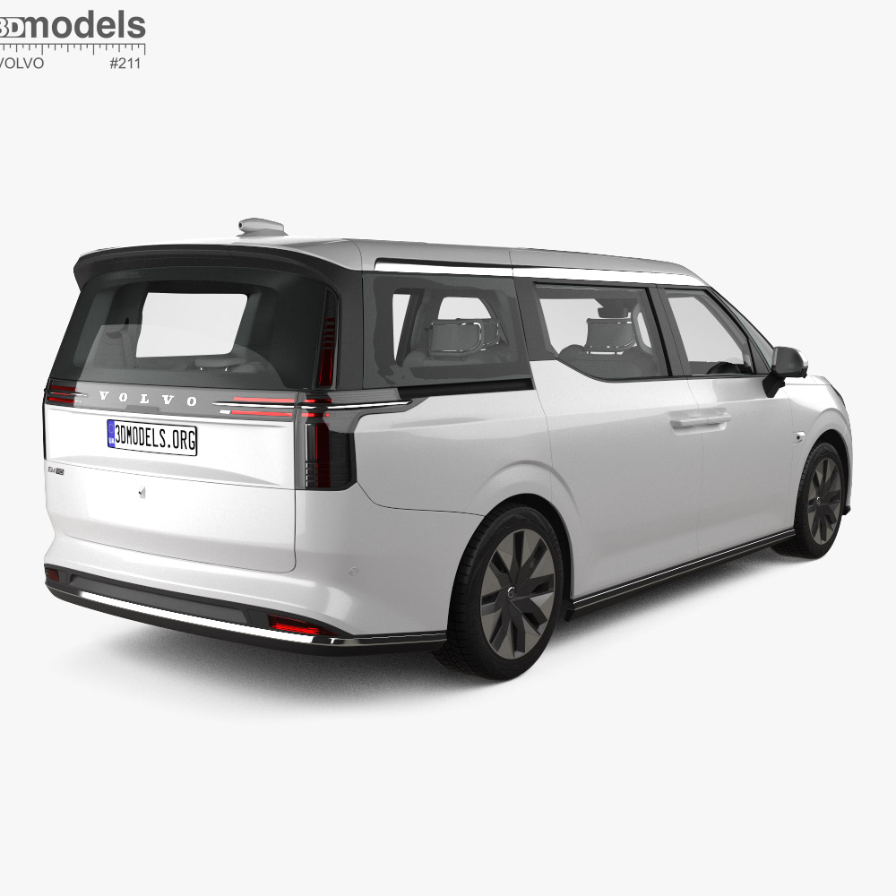 Volvo EM90 with HQ interior 2025 3D model - Download Van on 3DModels.org