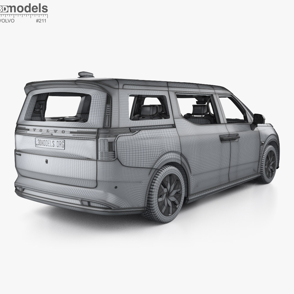 Volvo EM90 with HQ interior 2025 3D model - Download Van on 3DModels.org