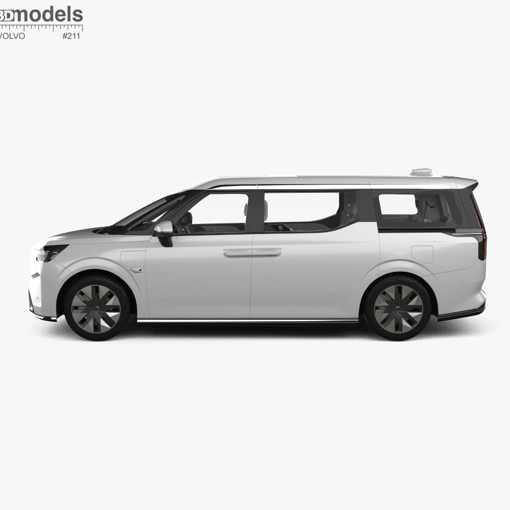 Volvo EM90 with HQ interior 2025 3D model - Download Van on 3DModels.org