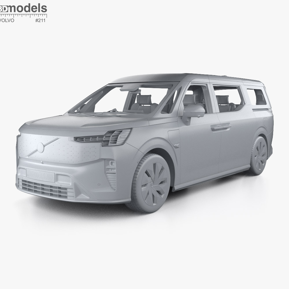 Volvo EM90 with HQ interior 2025 3D model - Download Van on 3DModels.org