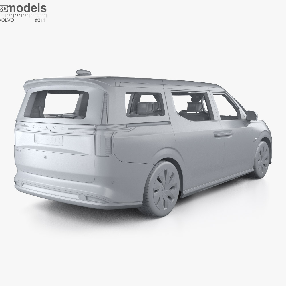 Volvo EM90 with HQ interior 2025 3D model - Download Van on 3DModels.org