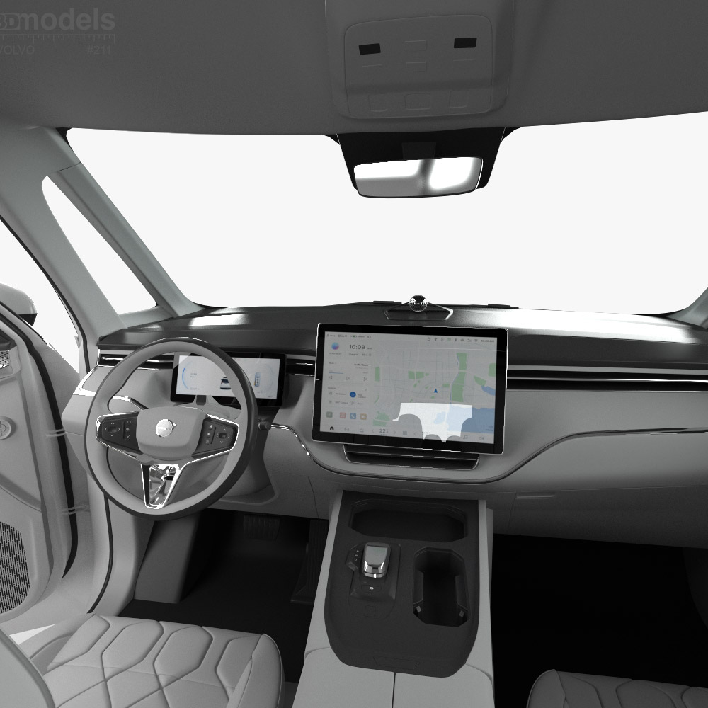 Volvo EM90 with HQ interior 2025 3D model - Download Van on 3DModels.org
